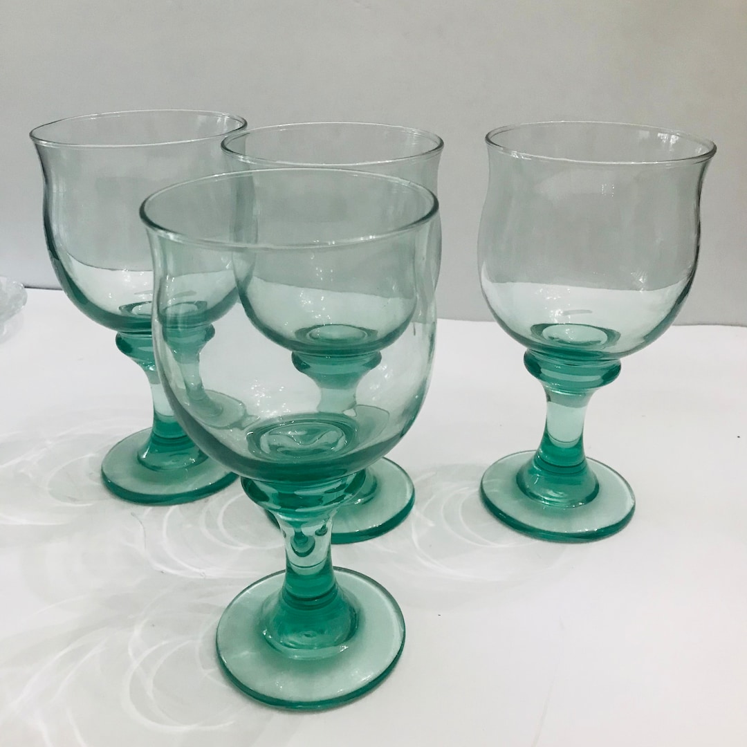 Clarion Spanish Green Water Goblets by Libbey Glass Company/water/wine ...