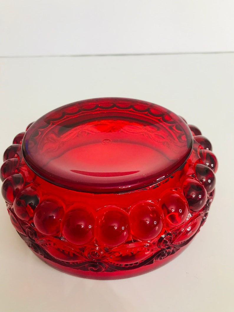 Mosser Eye Winker Covered Candy Dish and Spooner - Etsy