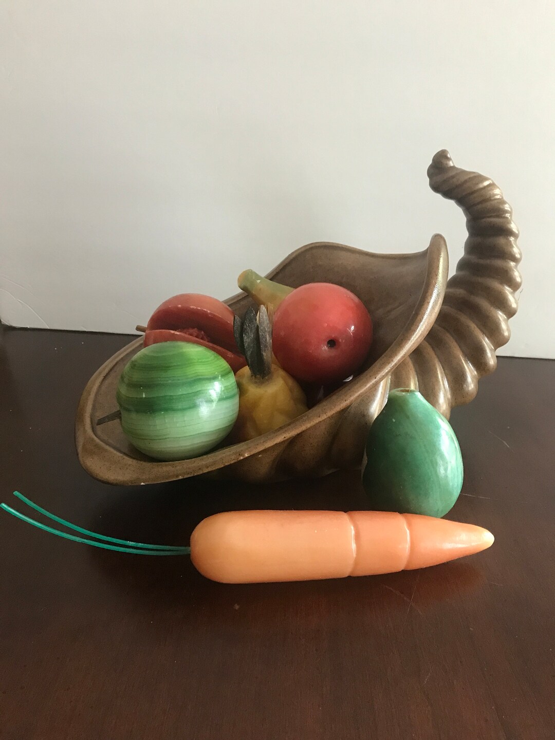 Vintage Cornucopia 1983/ Horn of Plenty/ Thanksgiving Decor/ Fall ...