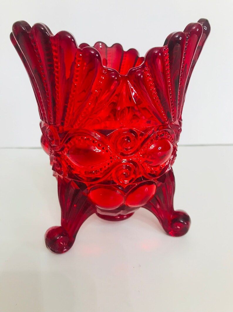 Mosser Eye Winker Covered Candy Dish and Spooner - Etsy