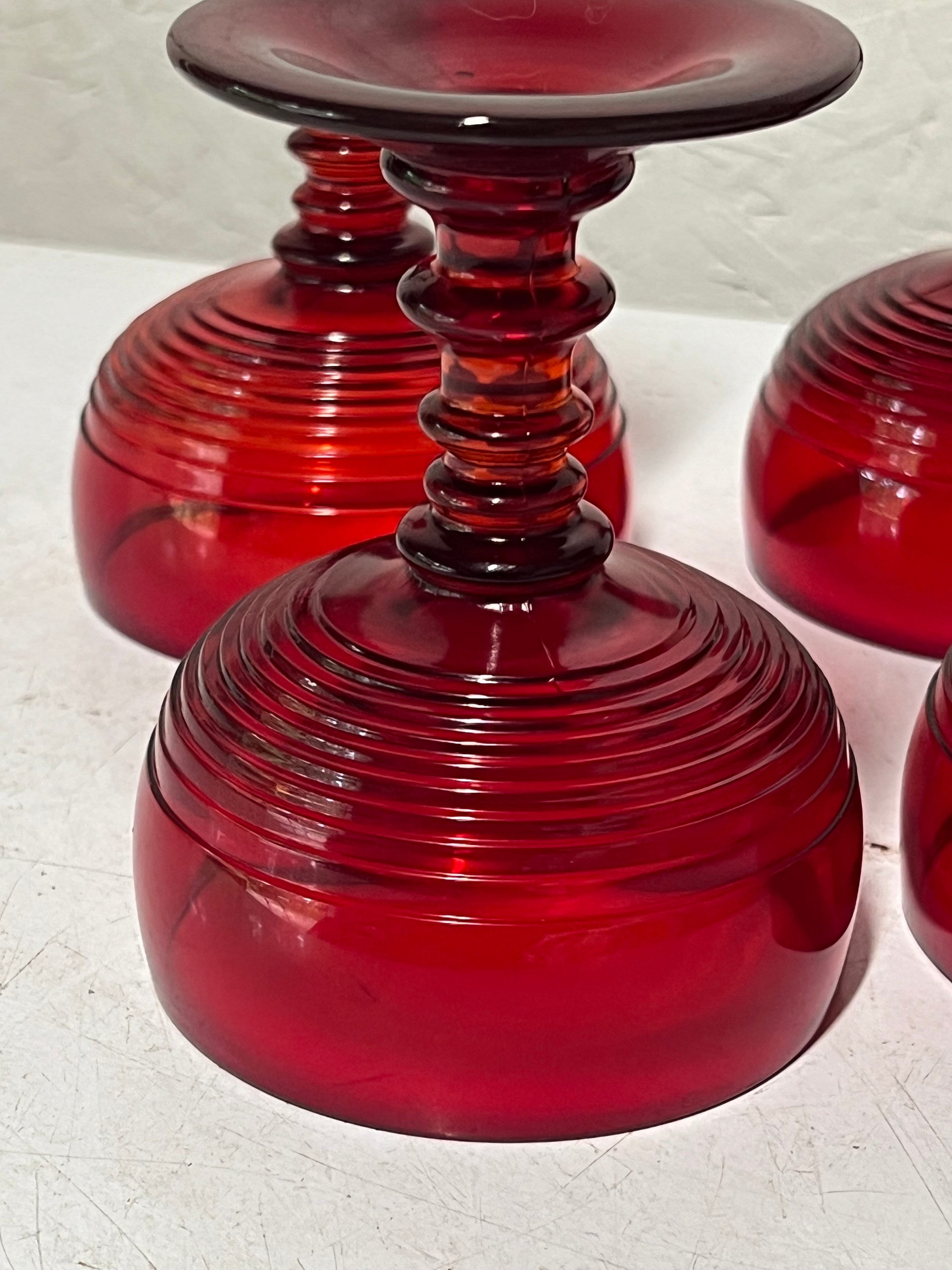 Tally Ho Ruby (stem 1402) by Cambridge, Ruby Red Champagne/tall Sherbet ...