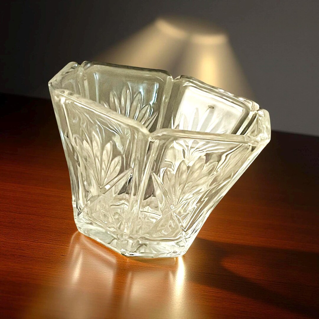 GOR17 Gorman Crystal 5” Round Hexagon Shape Open Bowl: Candy Dish - Etsy
