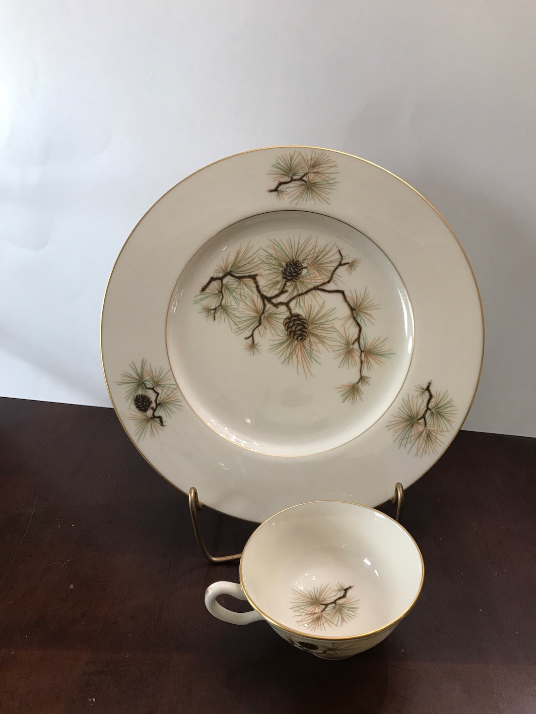 Dinner Plates and Cups/ Pine by Lenox, W-331 - Etsy