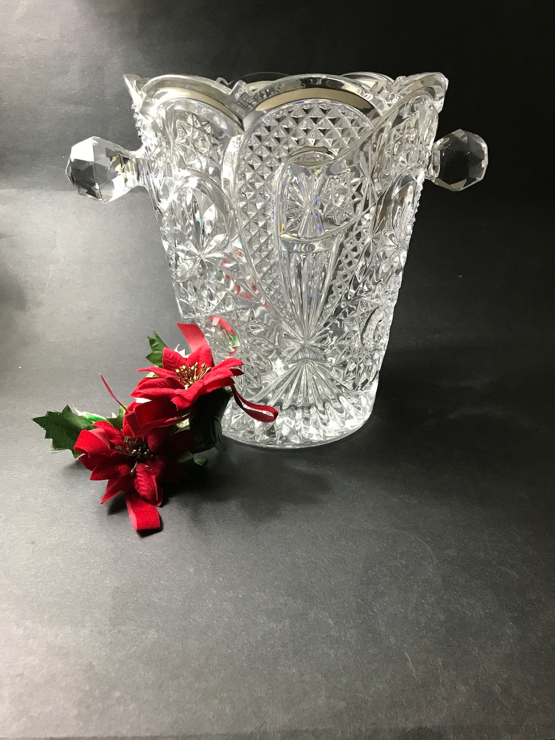 Vintage Crystal Ice Bucket, Champagne, Wine Bucket, Wine Champagne ...