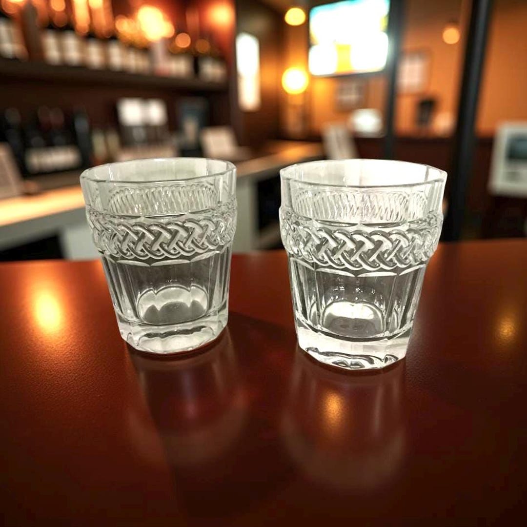 Two Double Rock Lead Crystal Glass Tumblers, Man Cave Gift - Etsy