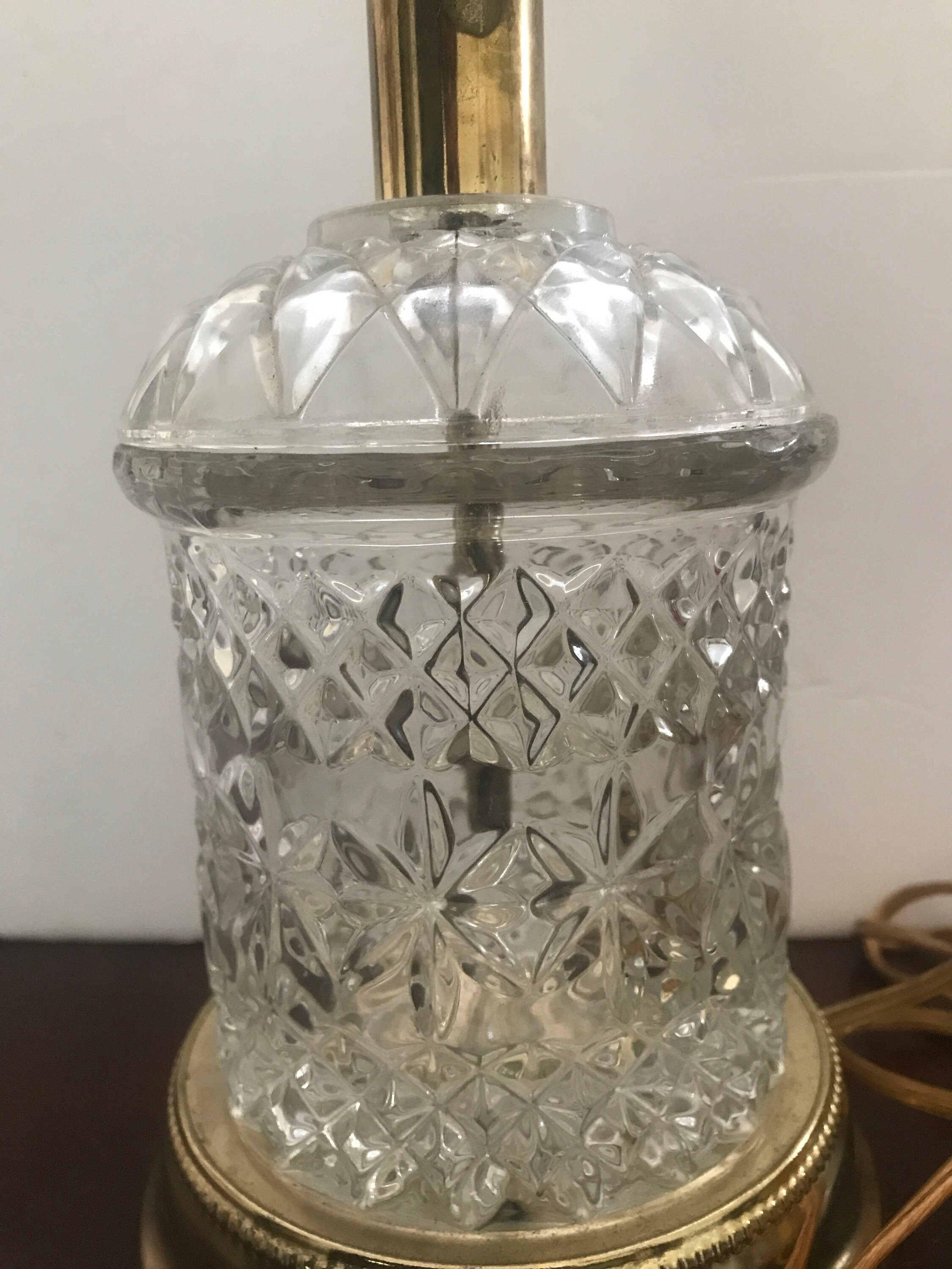 Vintage EXCELSIOR Lead Crystal Table Lamp - Etsy