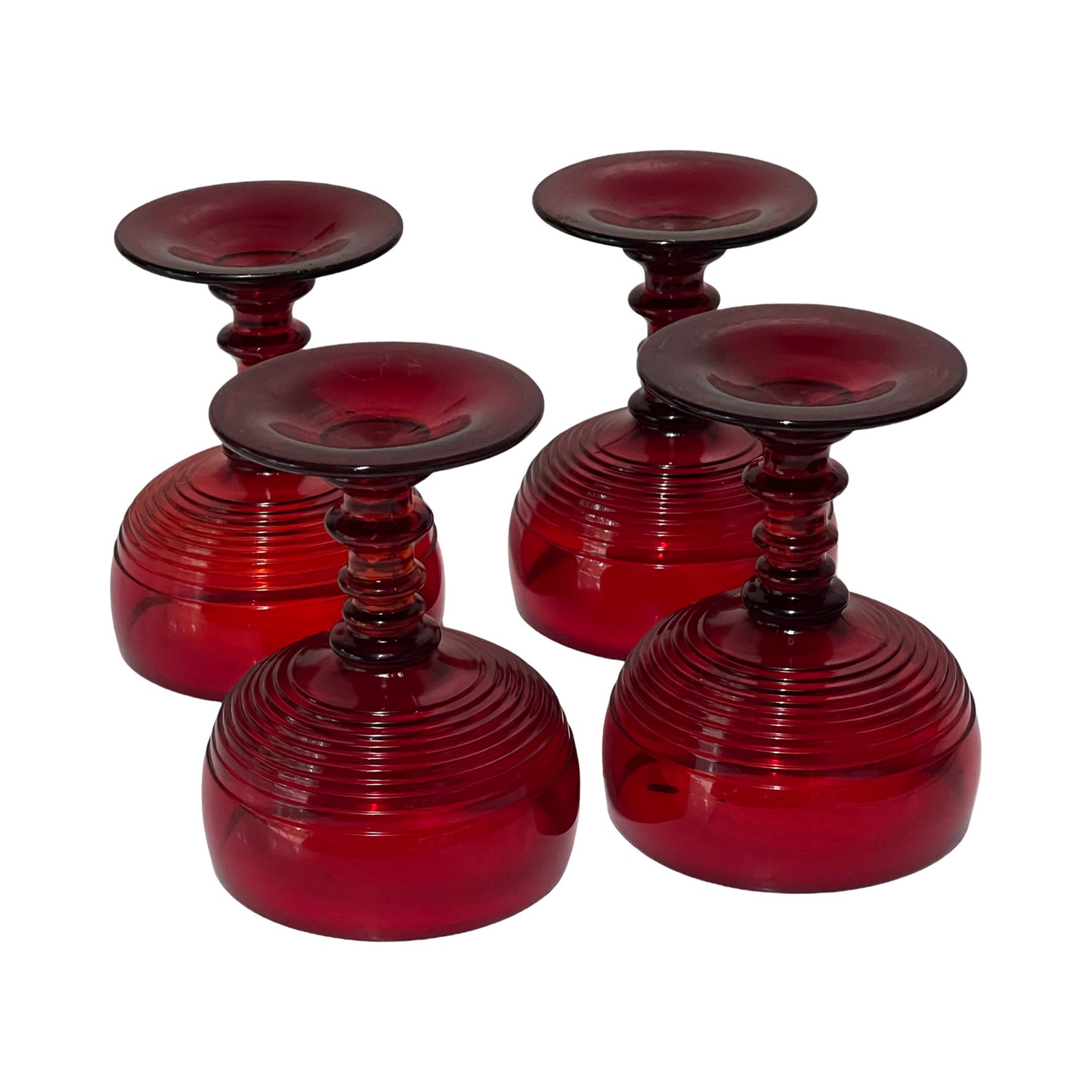 Tally Ho Ruby (stem 1402) by Cambridge, Ruby Red Champagne/tall Sherbet ...