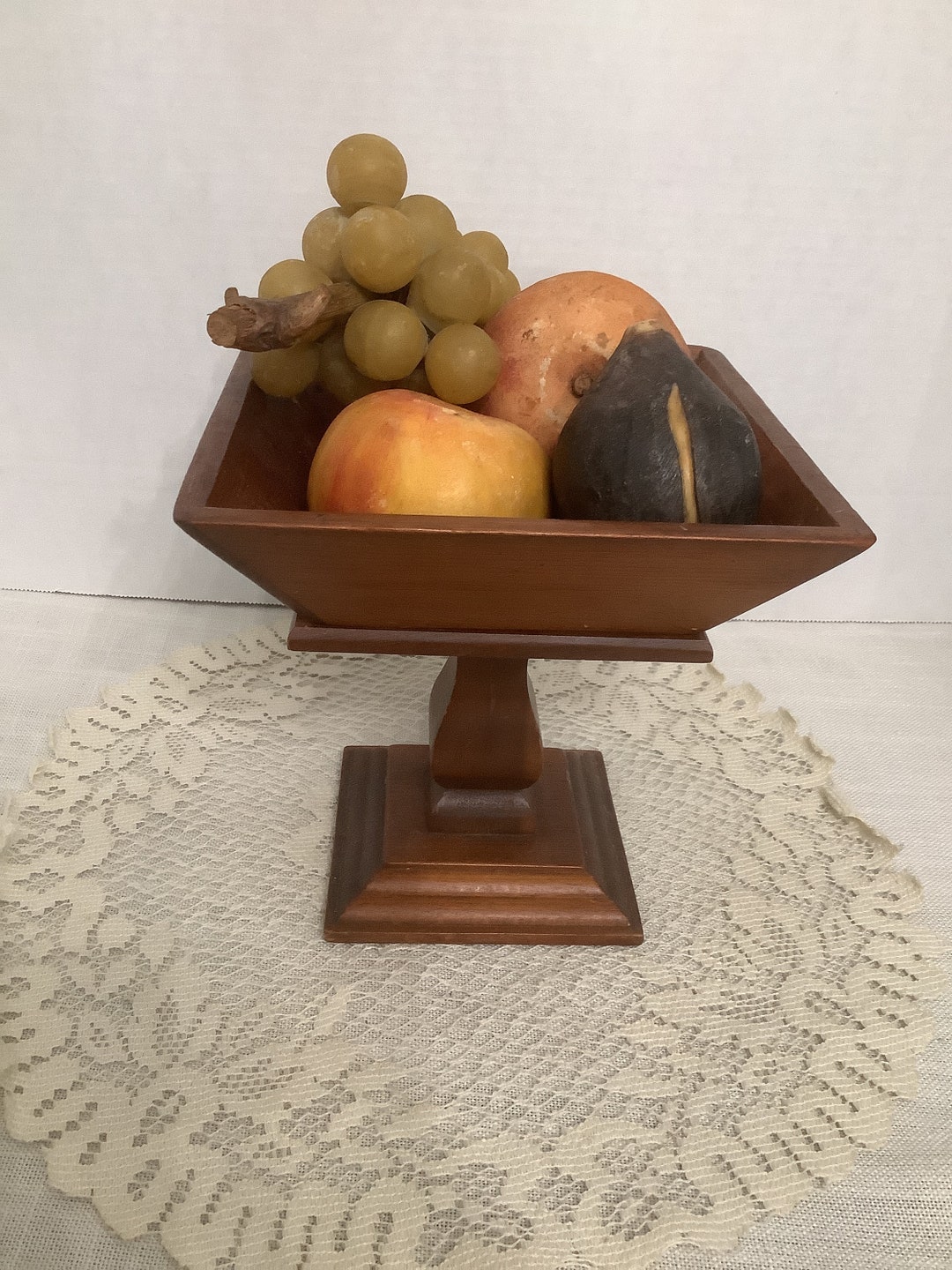 Vintage Alabaster Fruits/ Fig/ Large Peach/ Grapes/ Apricot italian ...