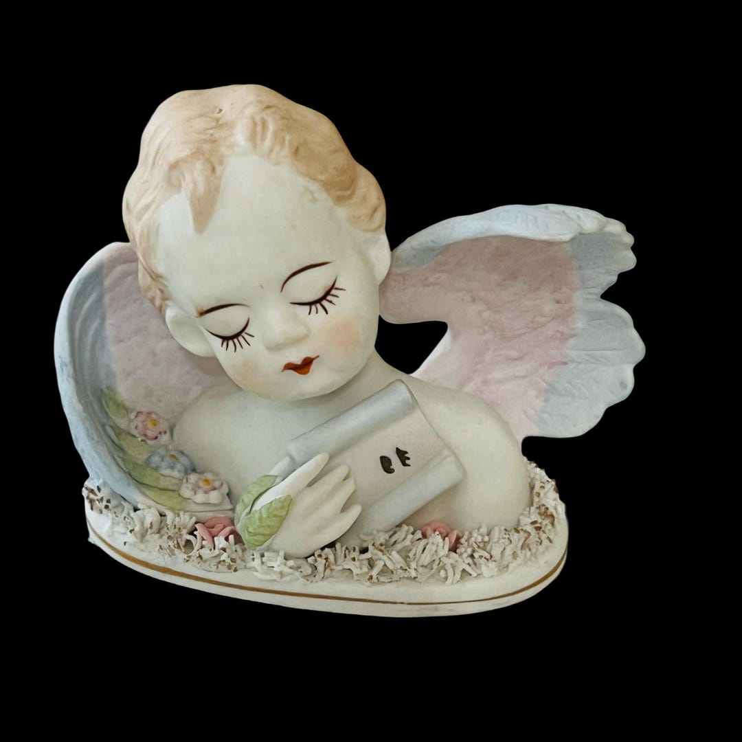 Vintage Lefton China Cherub Angel Figurine Hand Painted Item # 432 ...