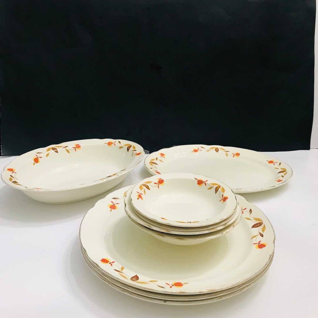 Vintage Hall Autumn Leaf Dinnerware: Plates, Bowl, Platter - Etsy