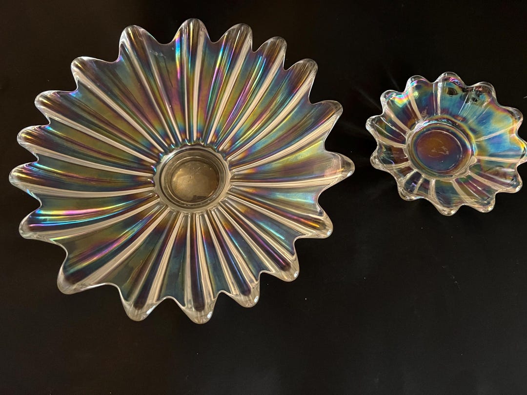Celestial (iridescent) by Federal Glass Home Decor Petal Glass Bowl ...