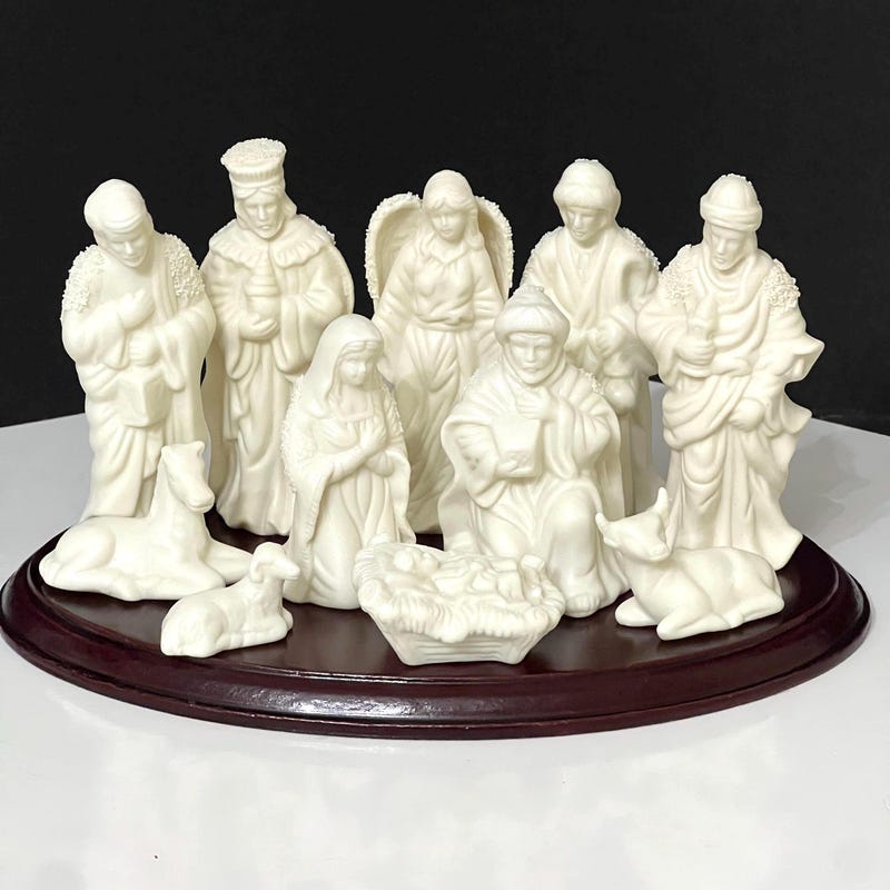 Ceramic Nativity Set - Etsy