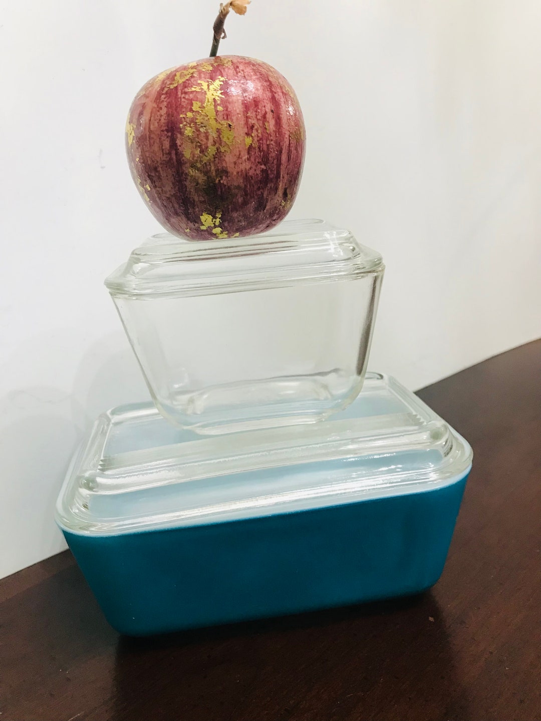 Vintage Blue and Clear Pyrex Refrigerator Dish With Lid - Etsy