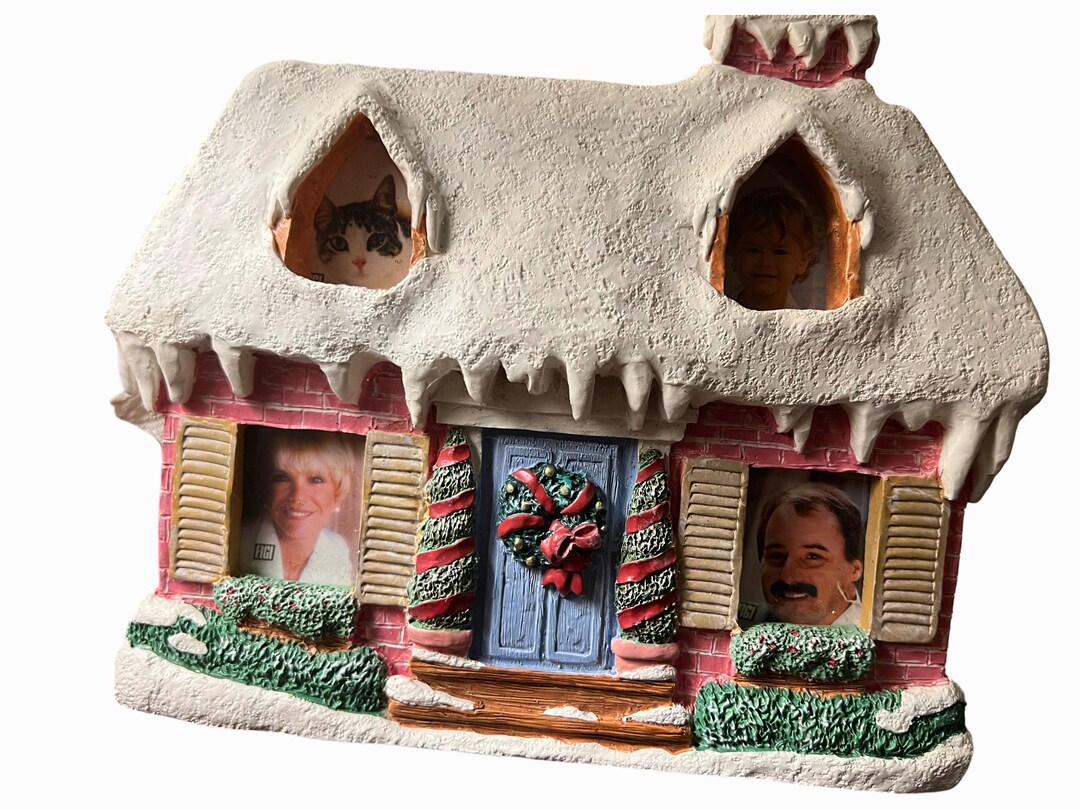 FIGI Graphics 1991 Holiday Christmas Picture Frame, Family Holiday Picture Frame, Four Slot ...