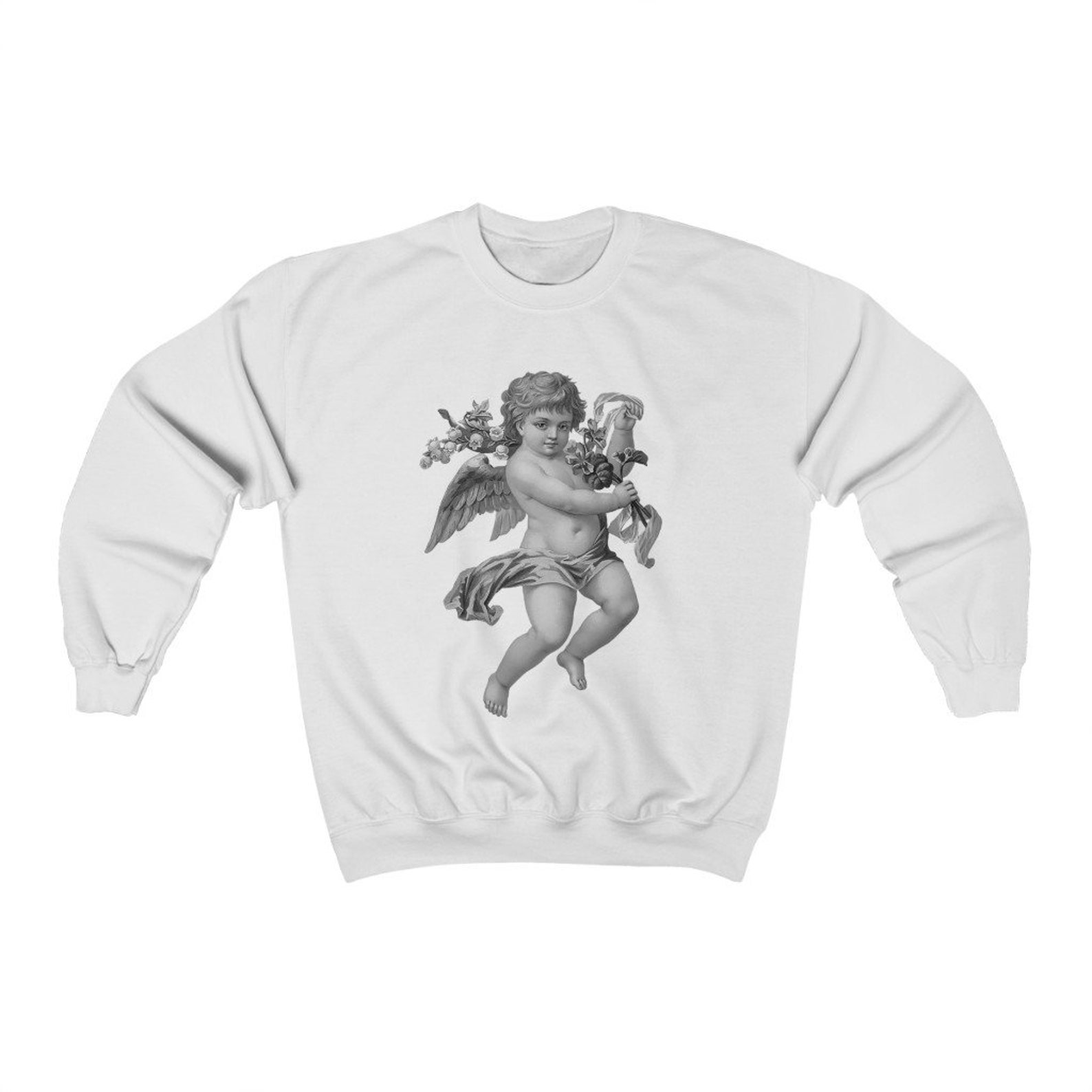 Angel Sweatshirt, Coquette Clothing, Cherub Shirt, Soft Girl Aesthetic ...