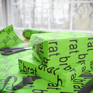 Brat Wrapping Paper, Funny Wrapping Paper, Trendy Brat Gift Wrap ...