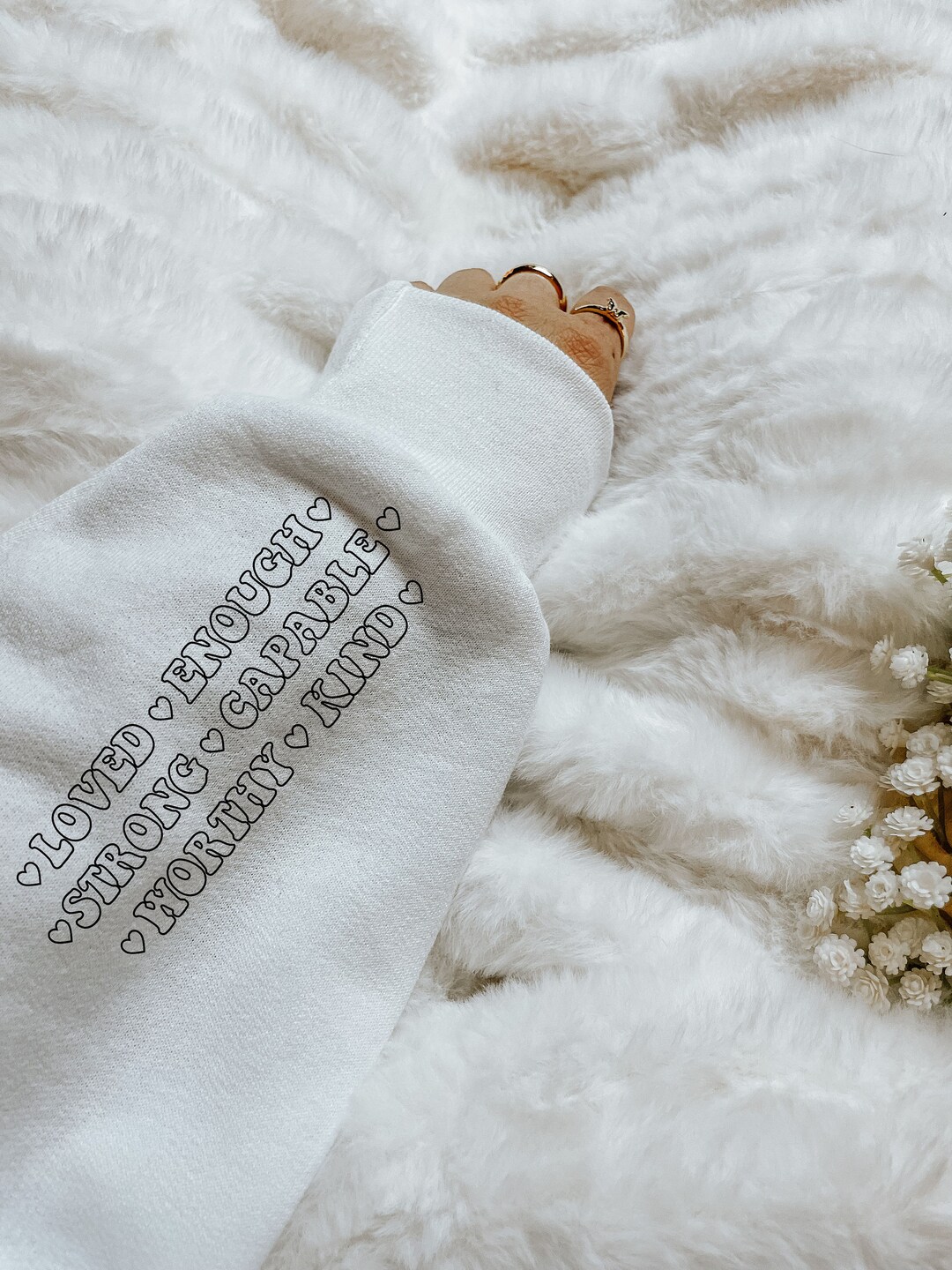 Positive Affirmation Sweatshirt, Trendy Sleeve Design, Mental Health ...