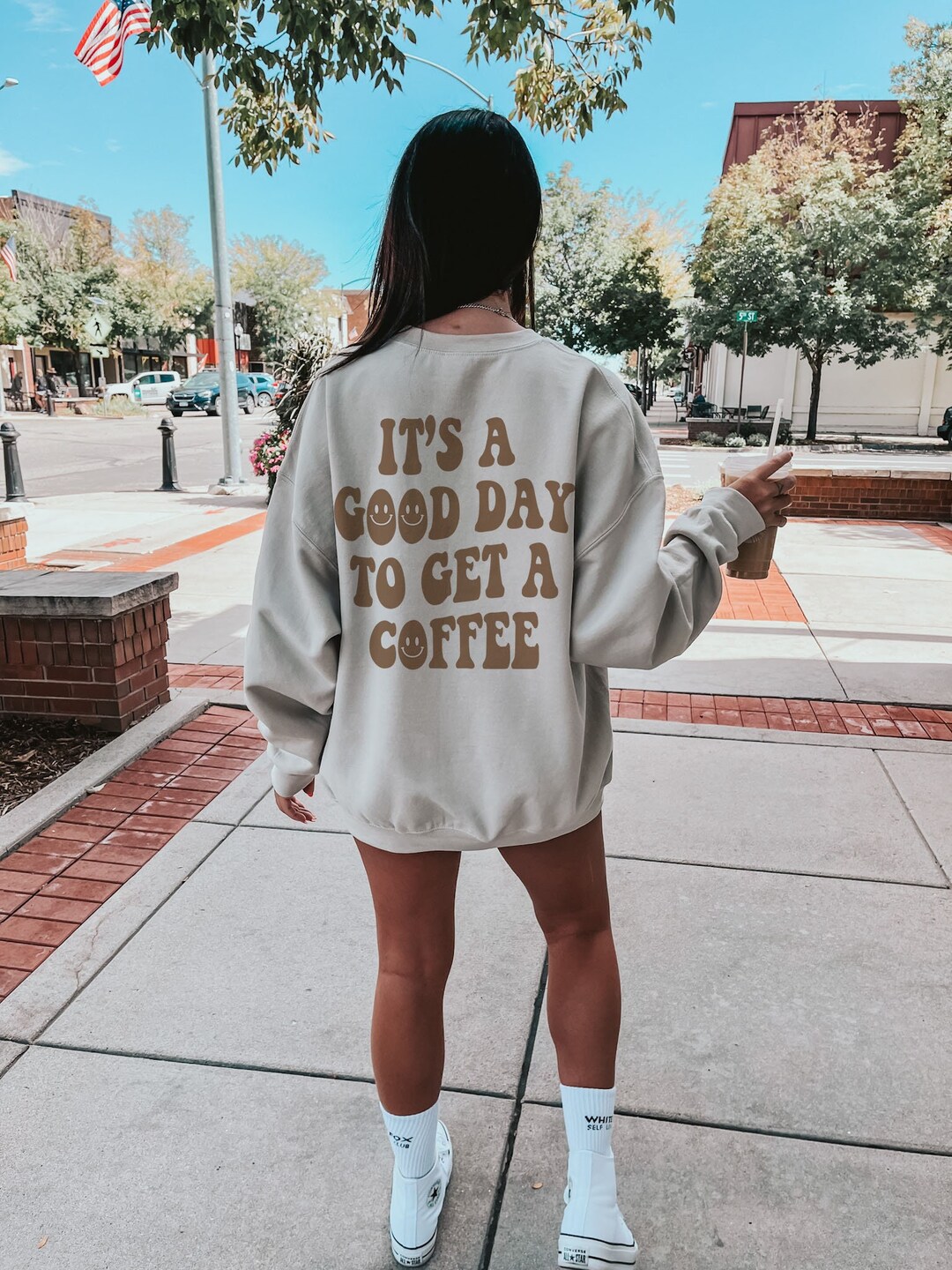 It's A Good Day to Get A Coffee Sweatshirt, Retro Coffee Lover Gift ...