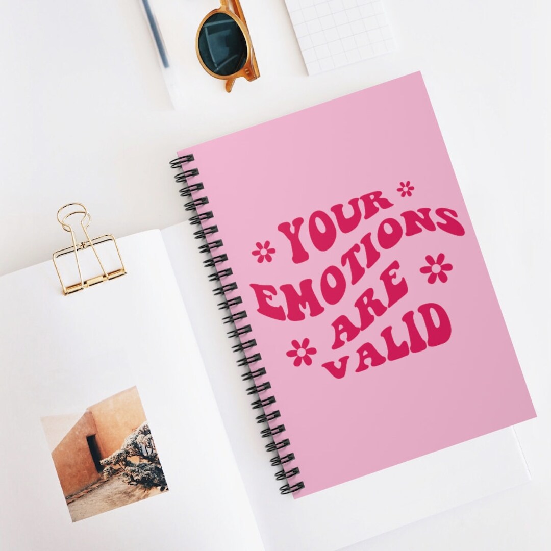 Your Emotions Are Valid Notebook, Retro Aesthetic Notebook, Trendy ...
