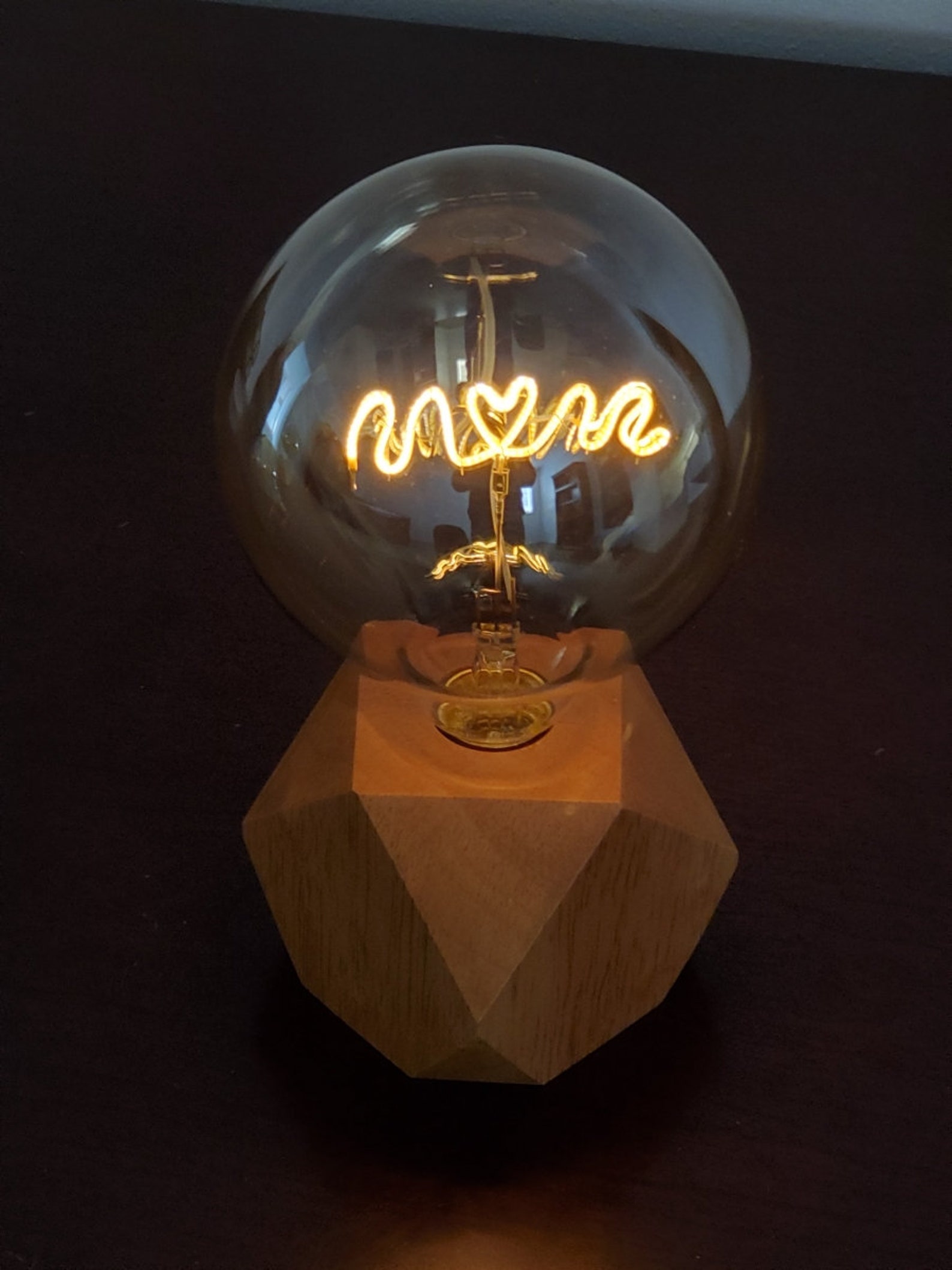 LED MOM Light With Wooden Base Included DC4.5V - Etsy