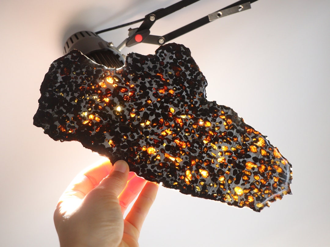 306g Rare Slice Olive Meteorites From Kenya Sericho,natural Meteorite ...