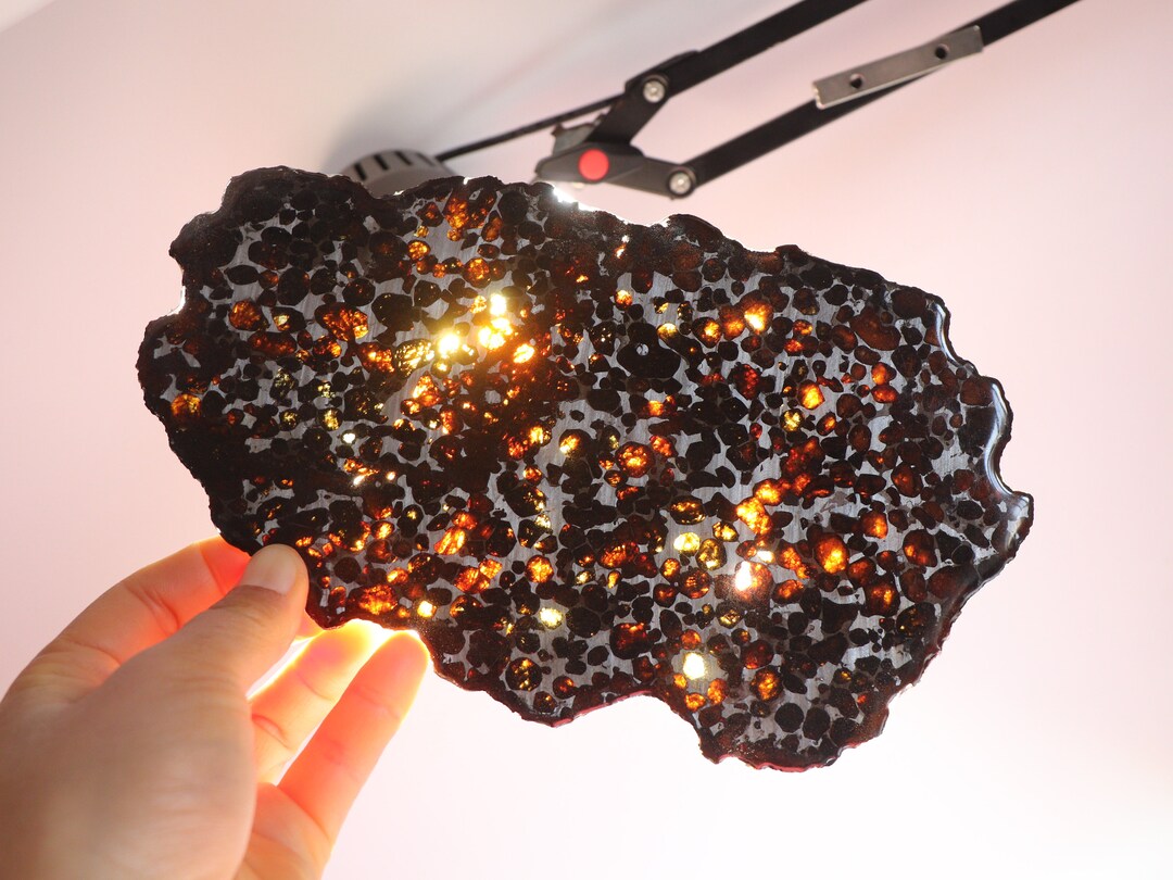 237g Rare Slice Olive Meteorites From Kenya Sericho,natural Meteorite ...