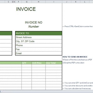 Basic Invoice Template EXCEL Auto Calculation, Simple Business Invoice ...