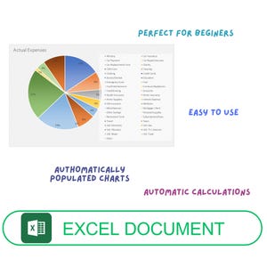 Simple Monthly Budget Excel, Digital Budget, Personal Finance Tracker ...