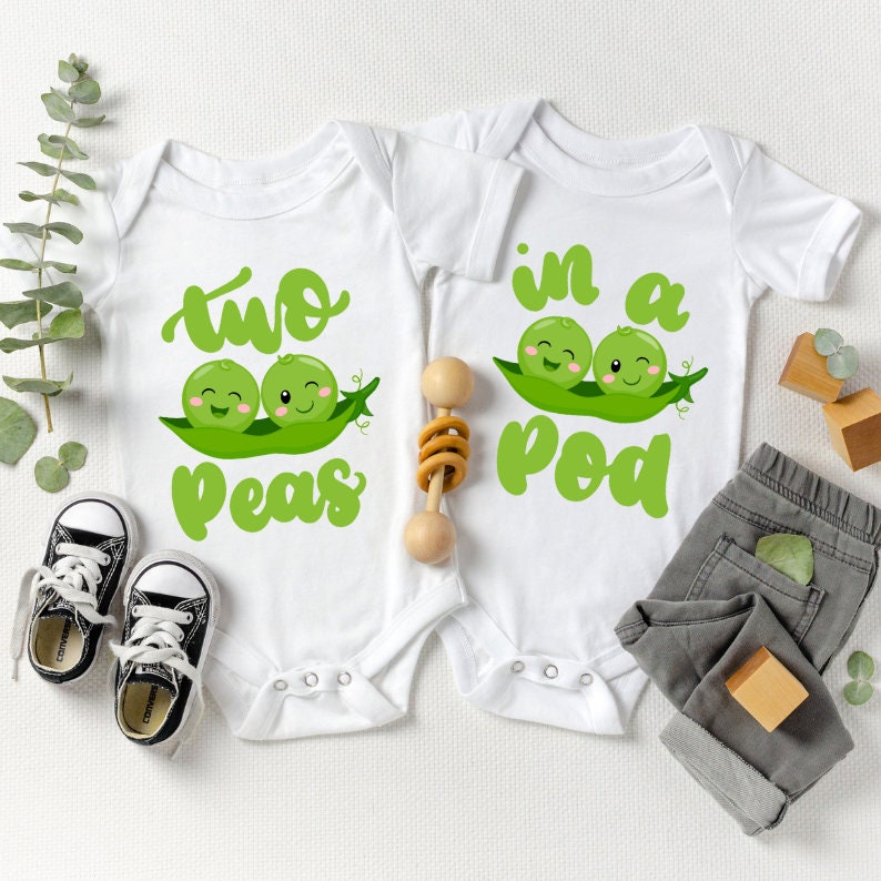 Two Peas in A Pod Twins Baby Bodysuit Twins Baby Bodysuit - Etsy