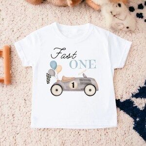 Fast One Birthday Shirt, First Birthday Shirt, Race Car Birthday Shirt ...