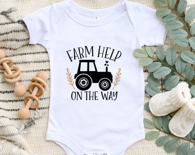 Farm Baby Boy Outfit Farm Baby Bodysuit Country Baby - Etsy