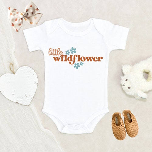 Little Wildflower Baby Bodysuit Baby Girl Outfit Boho Baby - Etsy