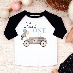 Fast One Birthday Shirt, First Birthday Shirt, Race Car Birthday Shirt ...