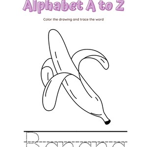 Alphabet A to Z Worksheet Set (26 Pages) - Etsy