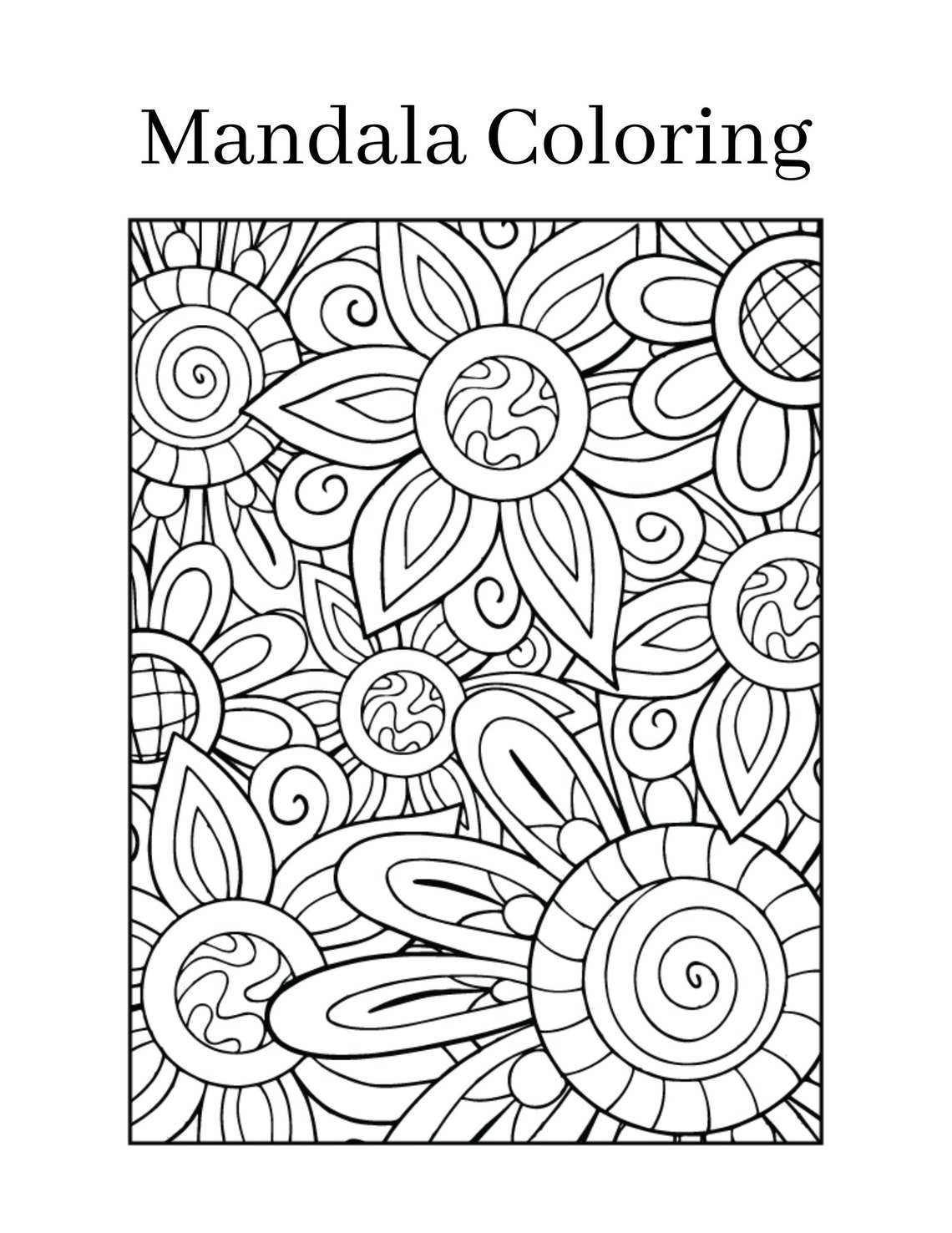Digital Mandala Coloring Pages 50 Pages - Etsy