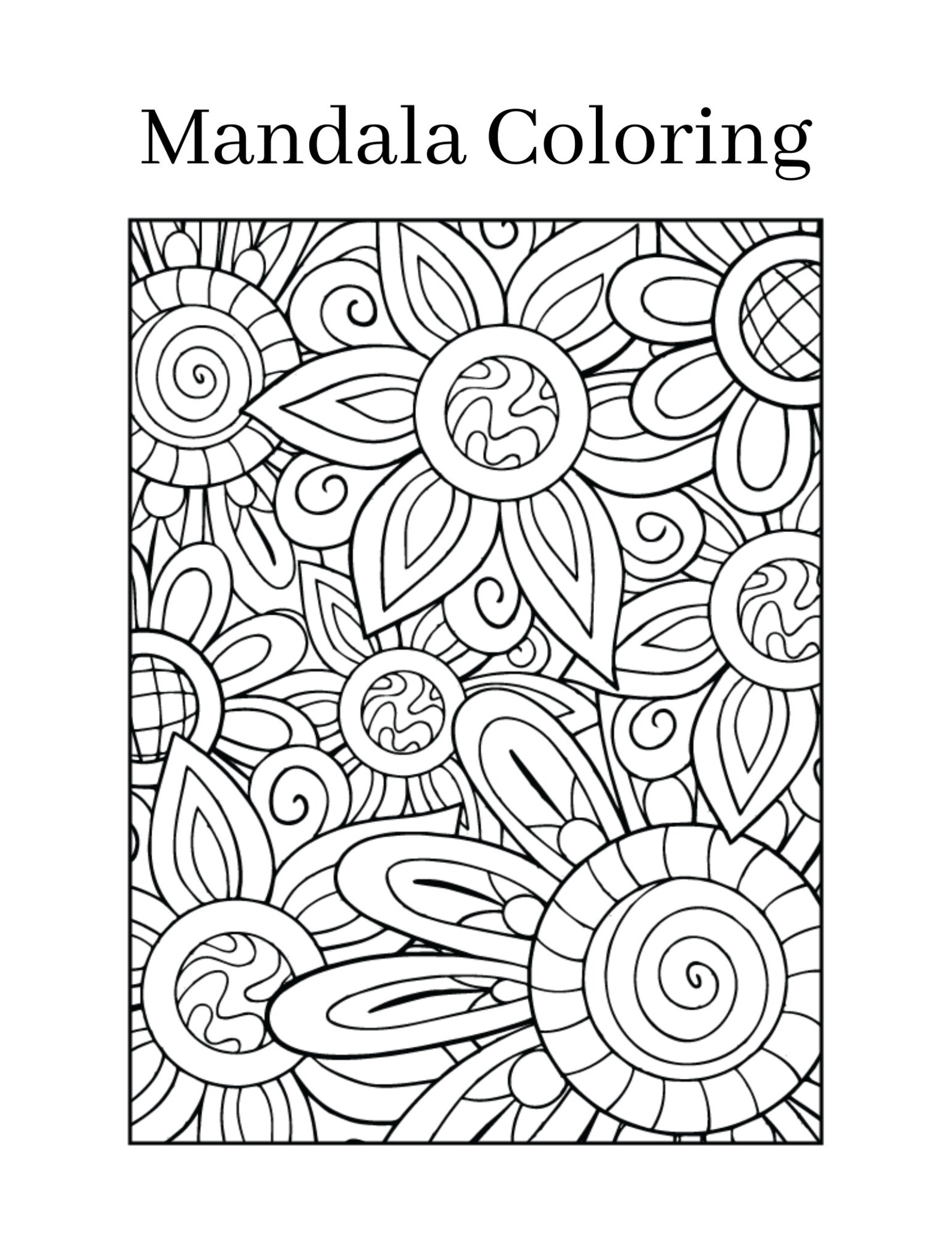 Digital Mandala Coloring Pages (50 Pages) - Etsy