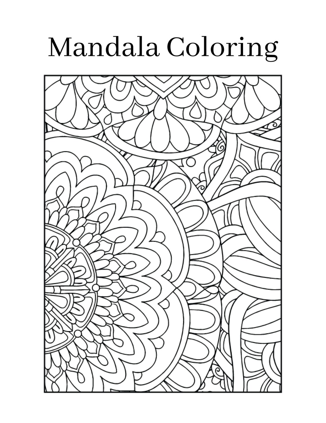 Digital Mandala Coloring Pages (50 Pages) - Etsy