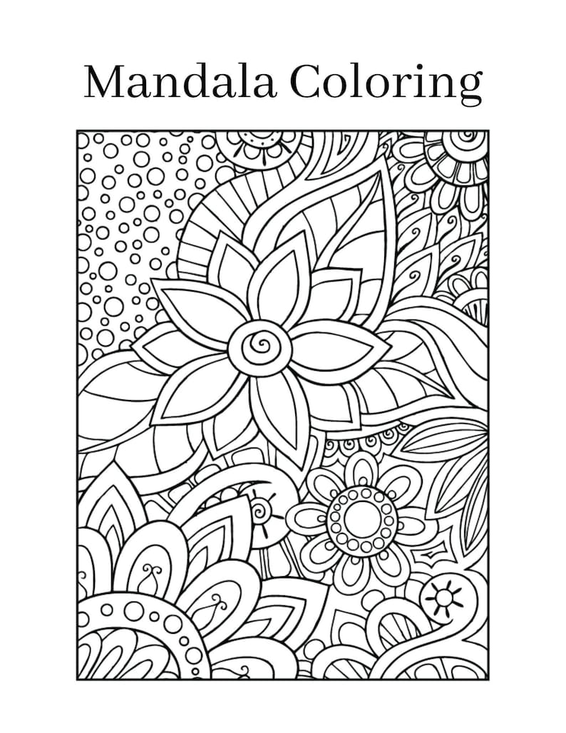 Digital Mandala Coloring Pages (50 Pages) - Etsy