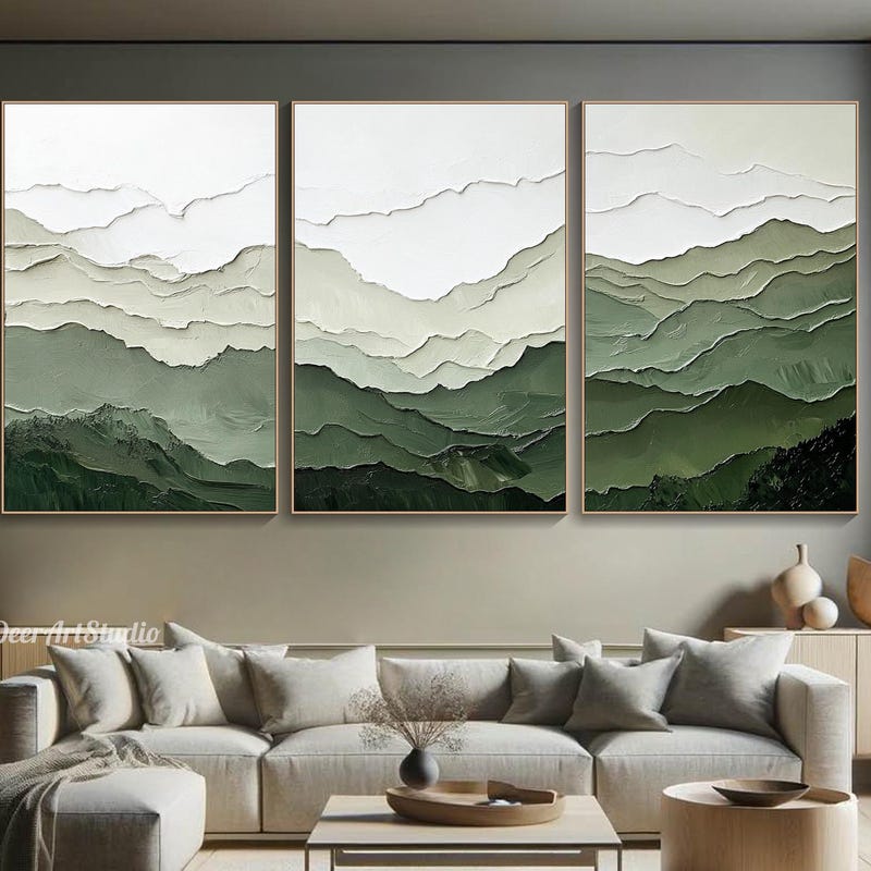 Wabi Sabi Painting Triptych - Etsy