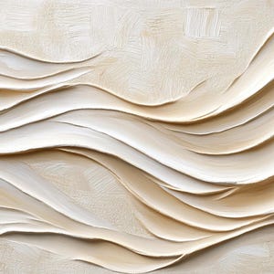3D Ocean Waves Textured Wall Art Large Wabi-sabi Wall Art Minimalist ...