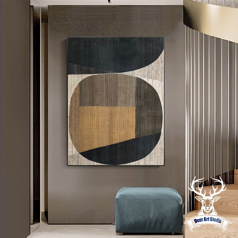 Geometric Painting Abstract Oil Painting on Canvas Texture Art - Etsy