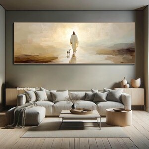 Original 3D Textured Wall Art Inspirational Pastel Jesus in Nature ...