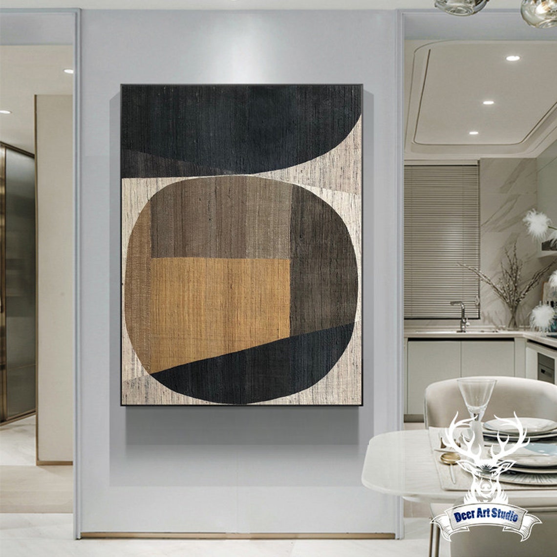 Geometric Painting Abstract Oil Painting on Canvas Texture Art - Etsy