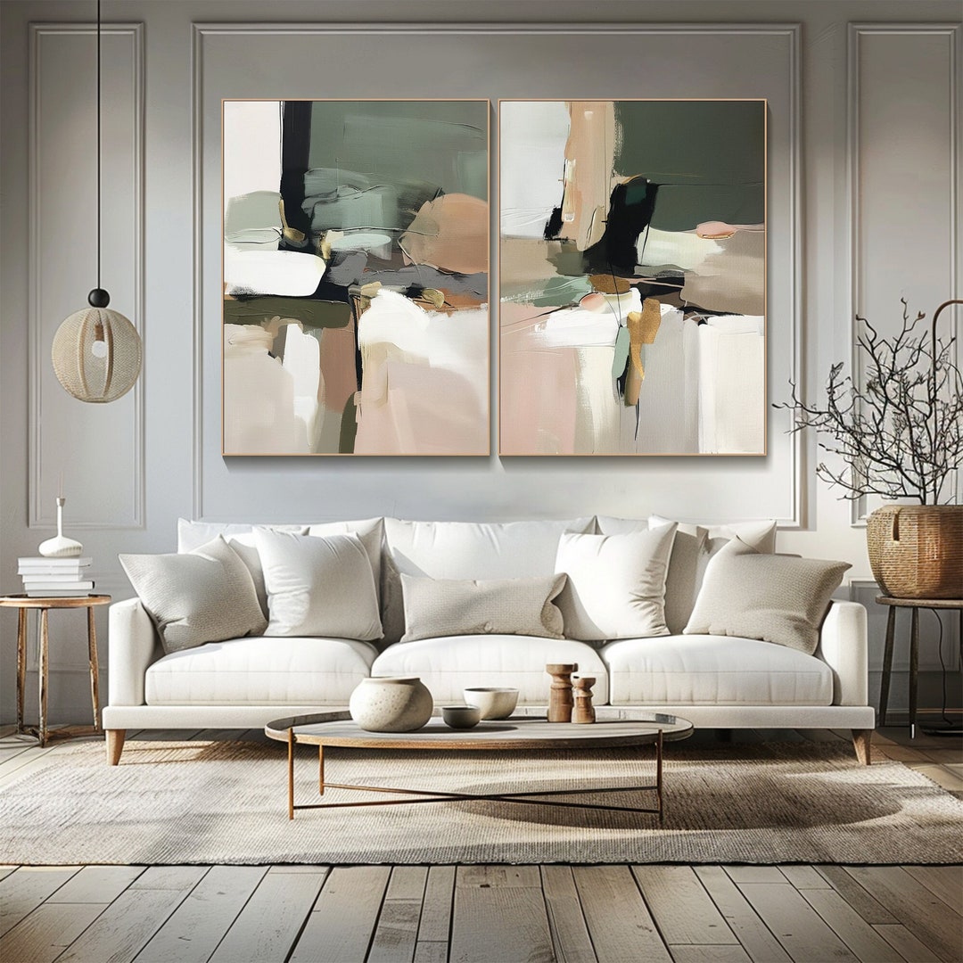 Elegant&relaxed Style Abstract Oil Paintings Large Wall Art Hand ...