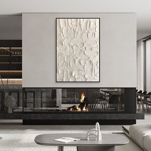 3dframed Ivory Plaster Textured Wall Art White Minimalist Painting on ...