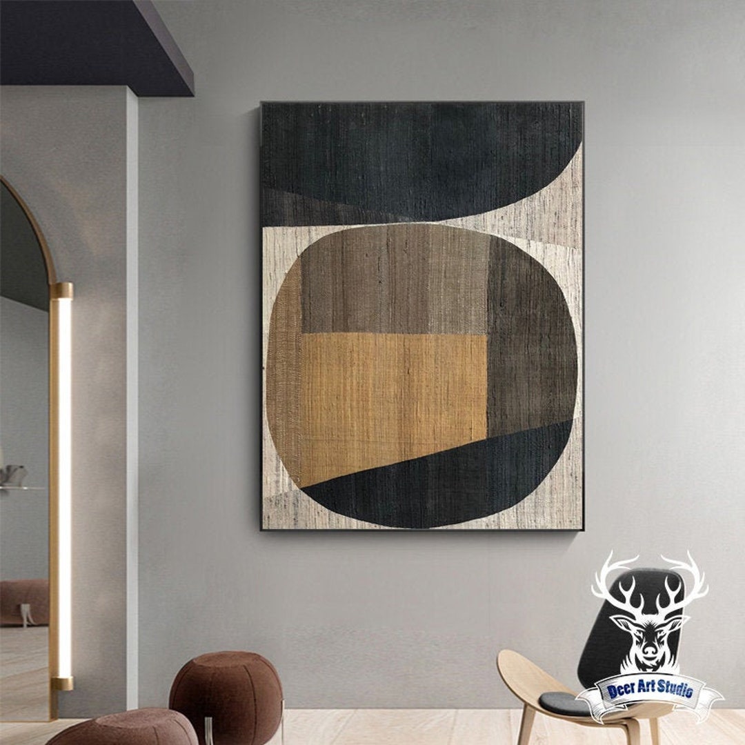 Geometric Painting Abstract Oil Painting on Canvas Texture Art - Etsy