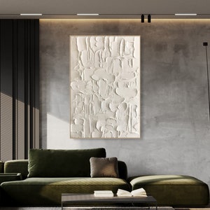 3dframed Ivory Plaster Textured Wall Art White Minimalist Painting on ...