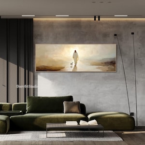 Original 3D Textured Wall Art Inspirational Pastel Jesus in Nature ...