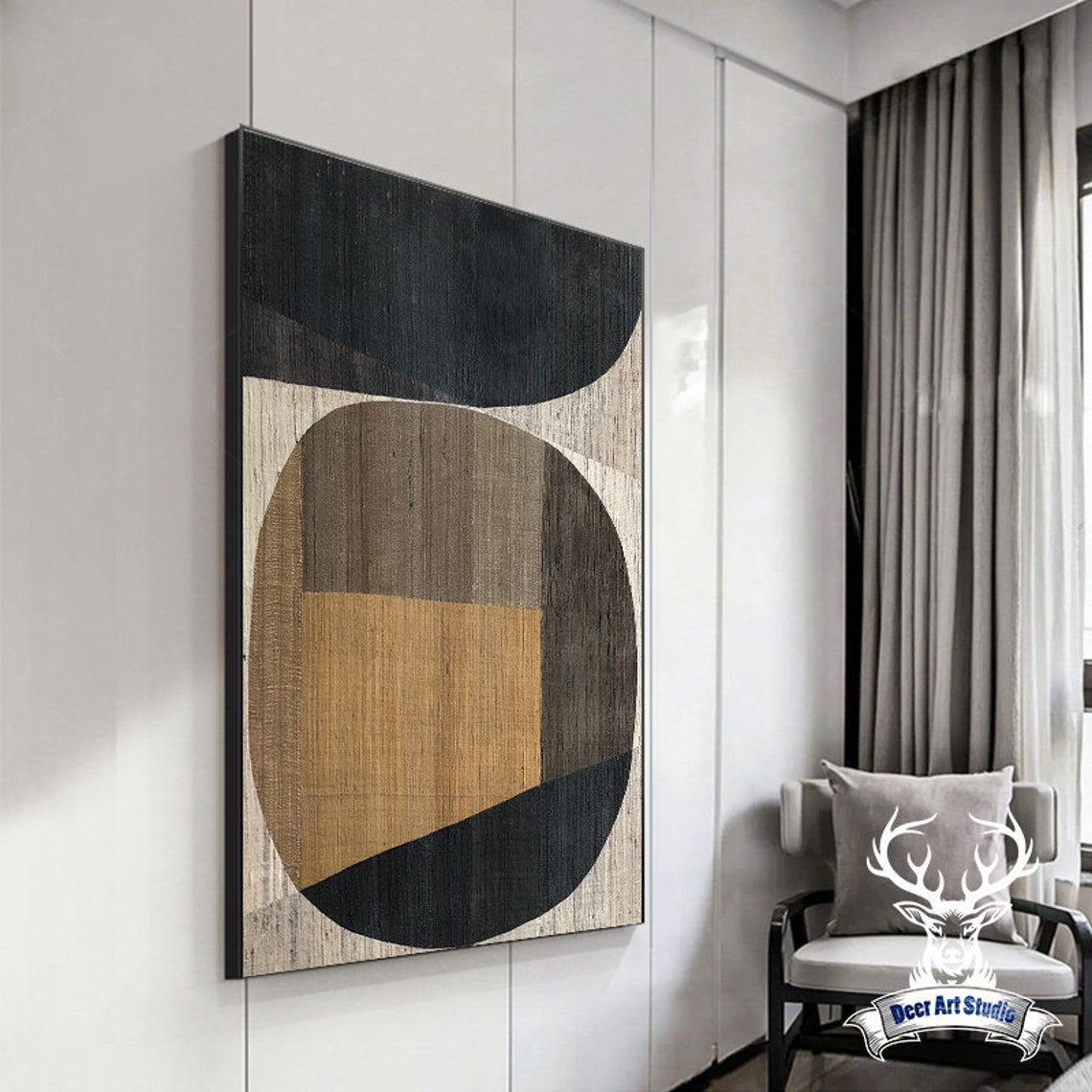 Geometric Painting Abstract Oil Painting on Canvas Texture Art - Etsy