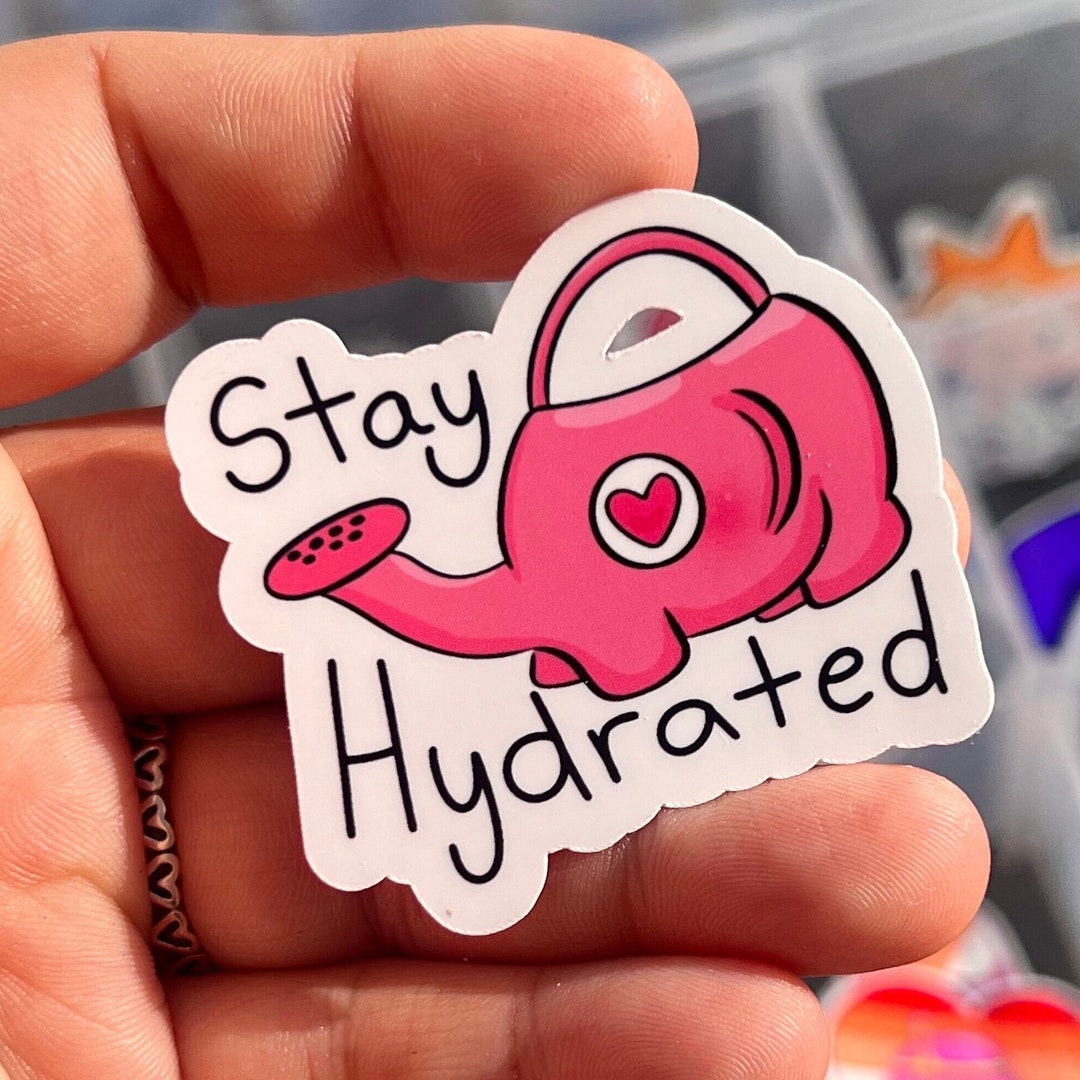Hydration Motivational Sticker: Watering Can Elephant, Video Game Gift ...